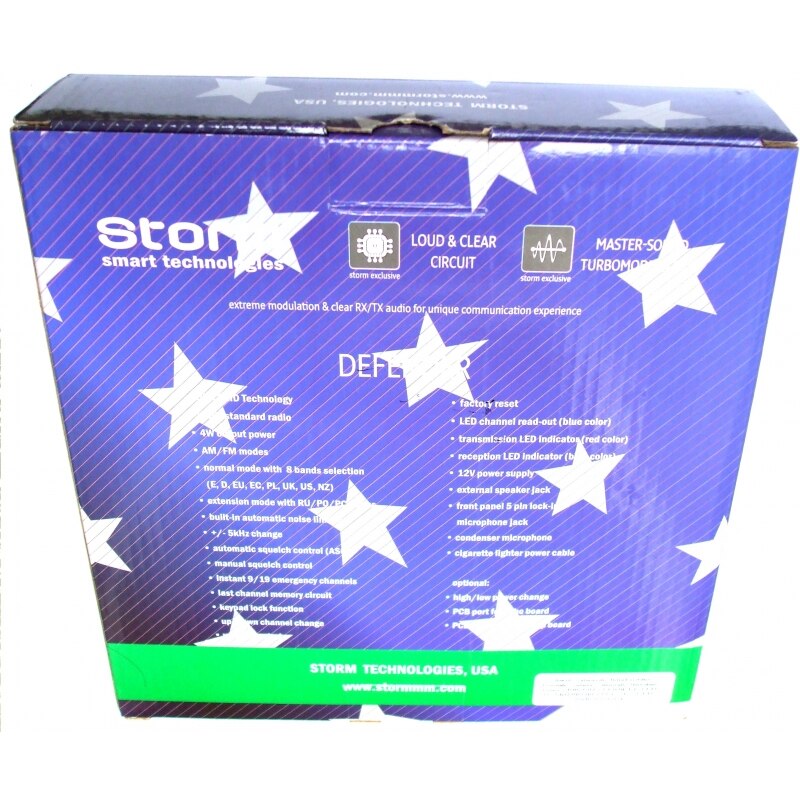 Kit Statie Radio Storm Defender 4w 2023 MSR ASQ + Antena CB Megawat ML ...