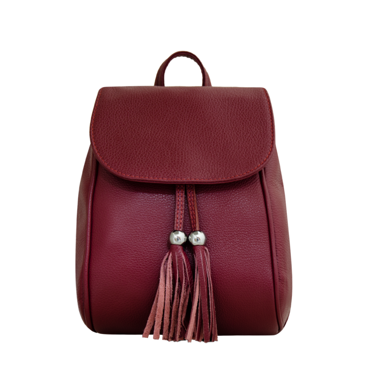 Rucsac de dama din piele naturala Eva Bags, Cami rosu inchis - eMAG.ro