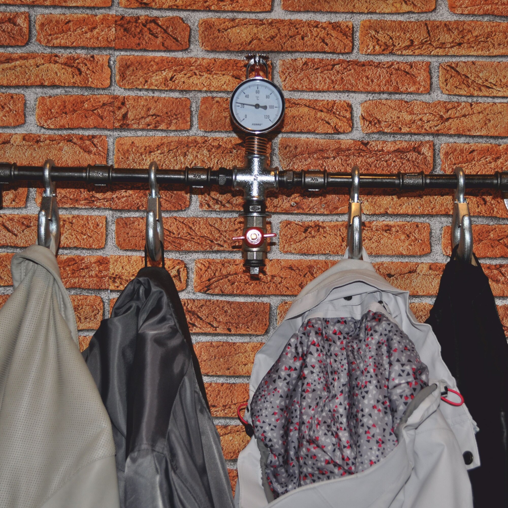 Cuier mare gri cu carlig 82x17 cm steampunk - eMAG.ro