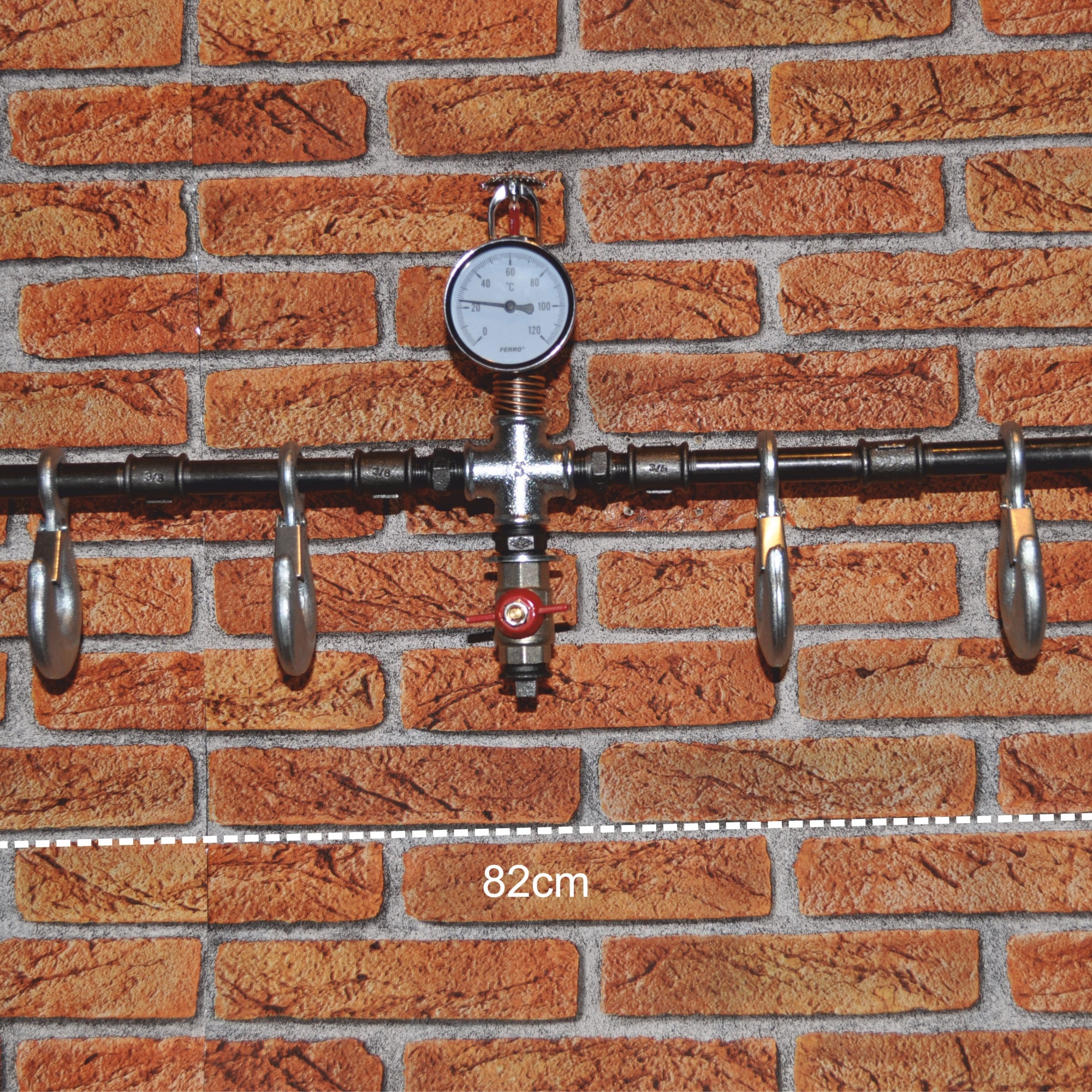 Cuier mare gri cu carlig 82x17 cm steampunk - eMAG.ro