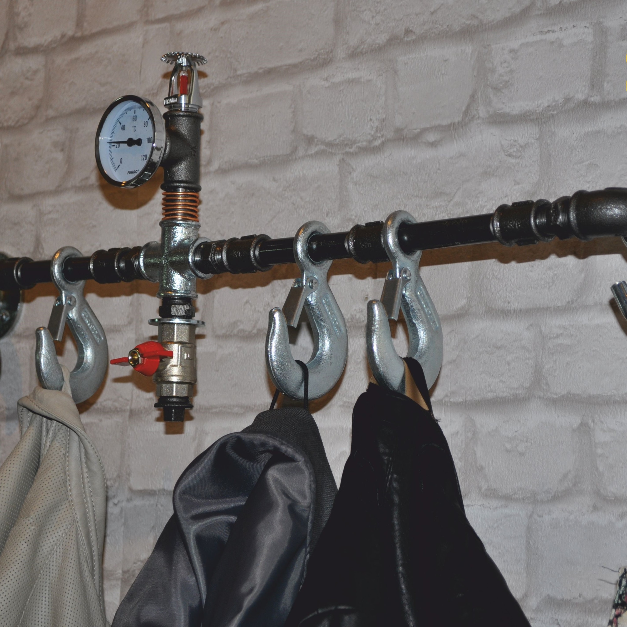 Cuier mare gri cu carlig 82x17 cm steampunk - eMAG.ro