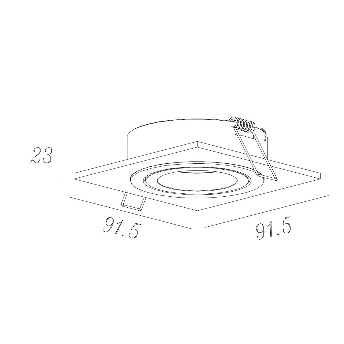 Spot, Boma, LED, Incastrat, Patrat, Aluminiu, Negru - eMAG.ro