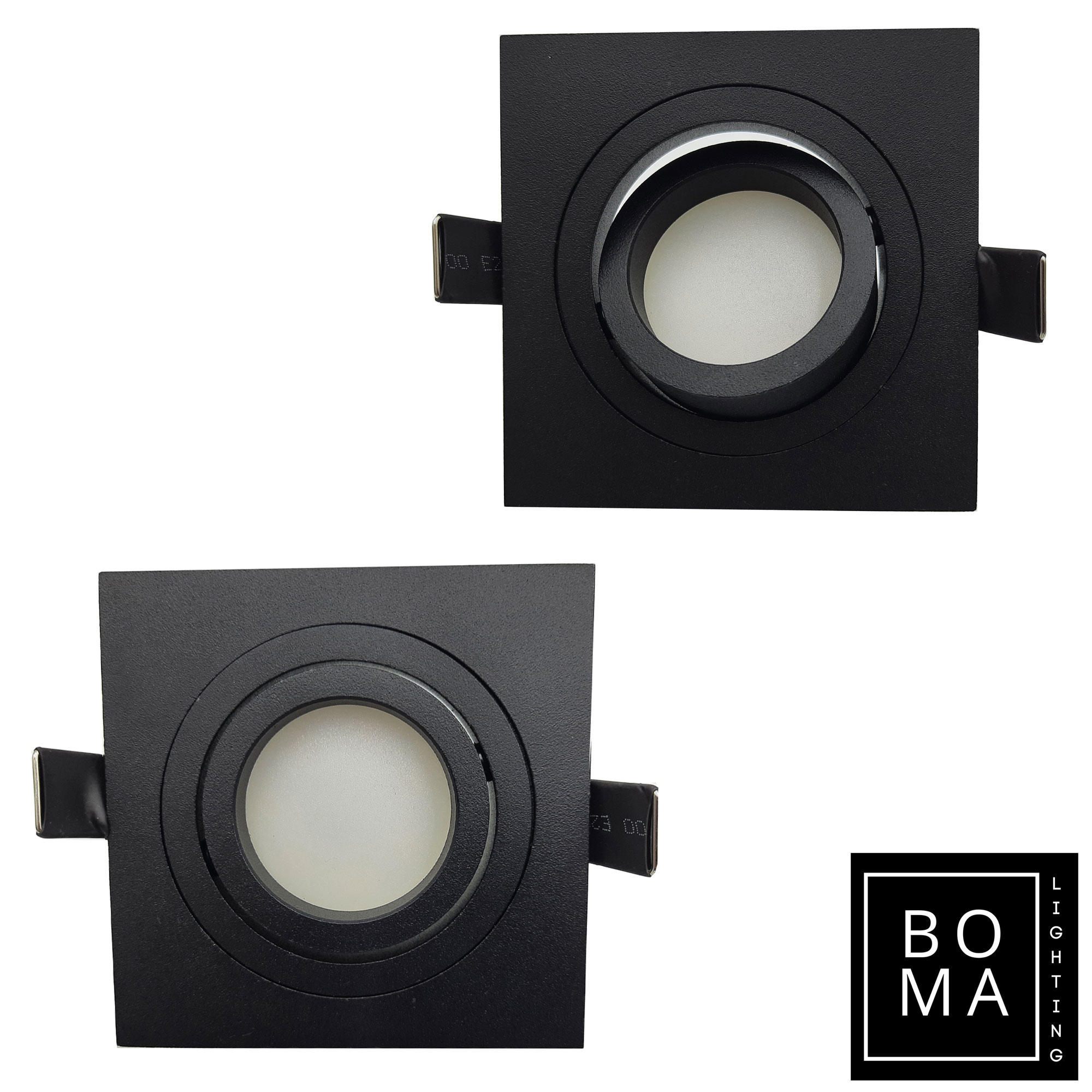 Spot, Boma, LED, Incastrat, Patrat, Aluminiu, Negru - eMAG.ro