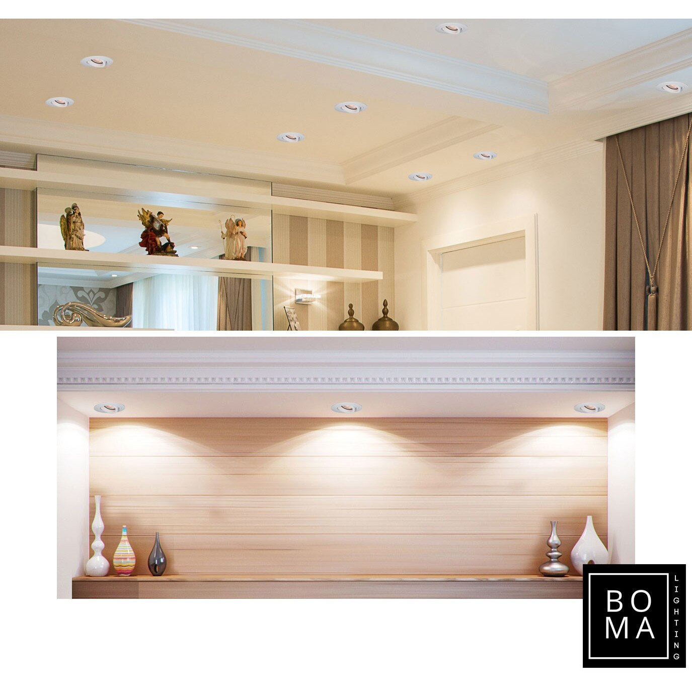 Spot Olso, Boma, LED, Incastrat, Patrat, Aluminiu, Alb - eMAG.ro