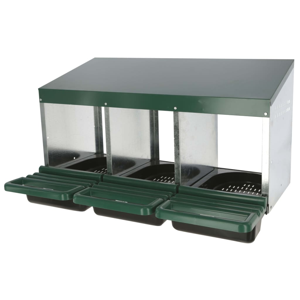 Cuibar pentru gaini Kerbl, 3 sectiuni, verde, plastic, 6.94 kg - eMAG.ro