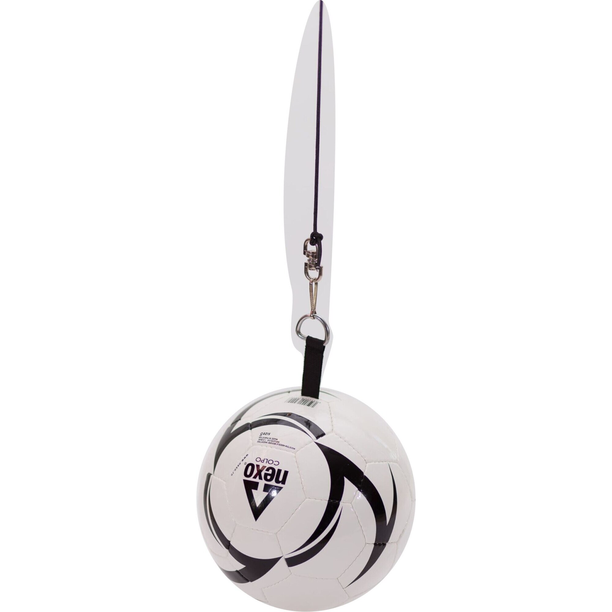 Minge fotbal NEXO Colpo, Alb/Negru, Marime 5 - eMAG.ro