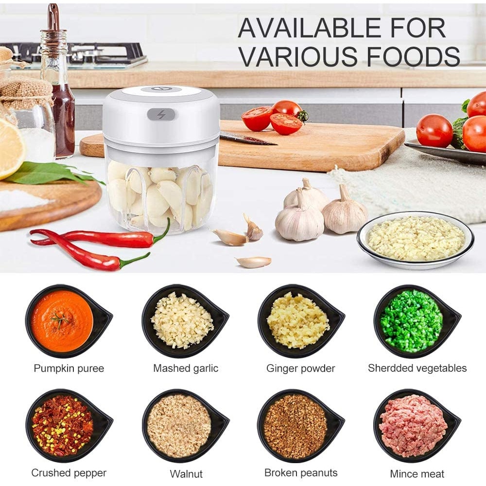 Mini tocator electric pentru legume, 30W, 250 ml, Alb - eMAG.ro