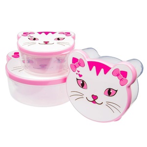 Set cutii alimentare transparente pentru copii cu capac in forma de ...