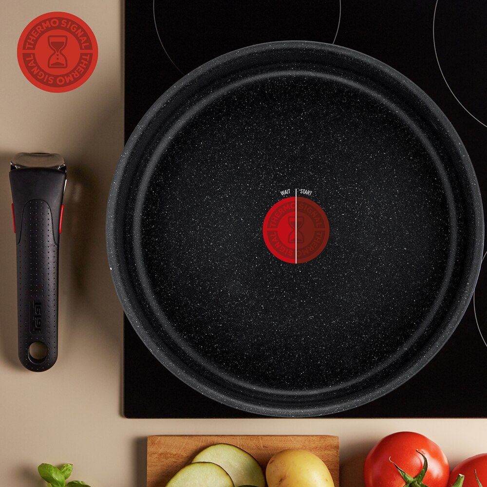 Комплект 7 части Tefal Ingenio Black Stone Незалепващо покритие