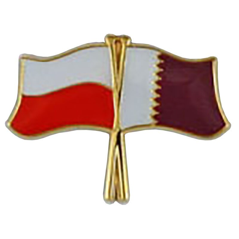 Insigna steag Polonia-Qatar, SteelBlue, Metal, 15x20 mm - eMAG.ro