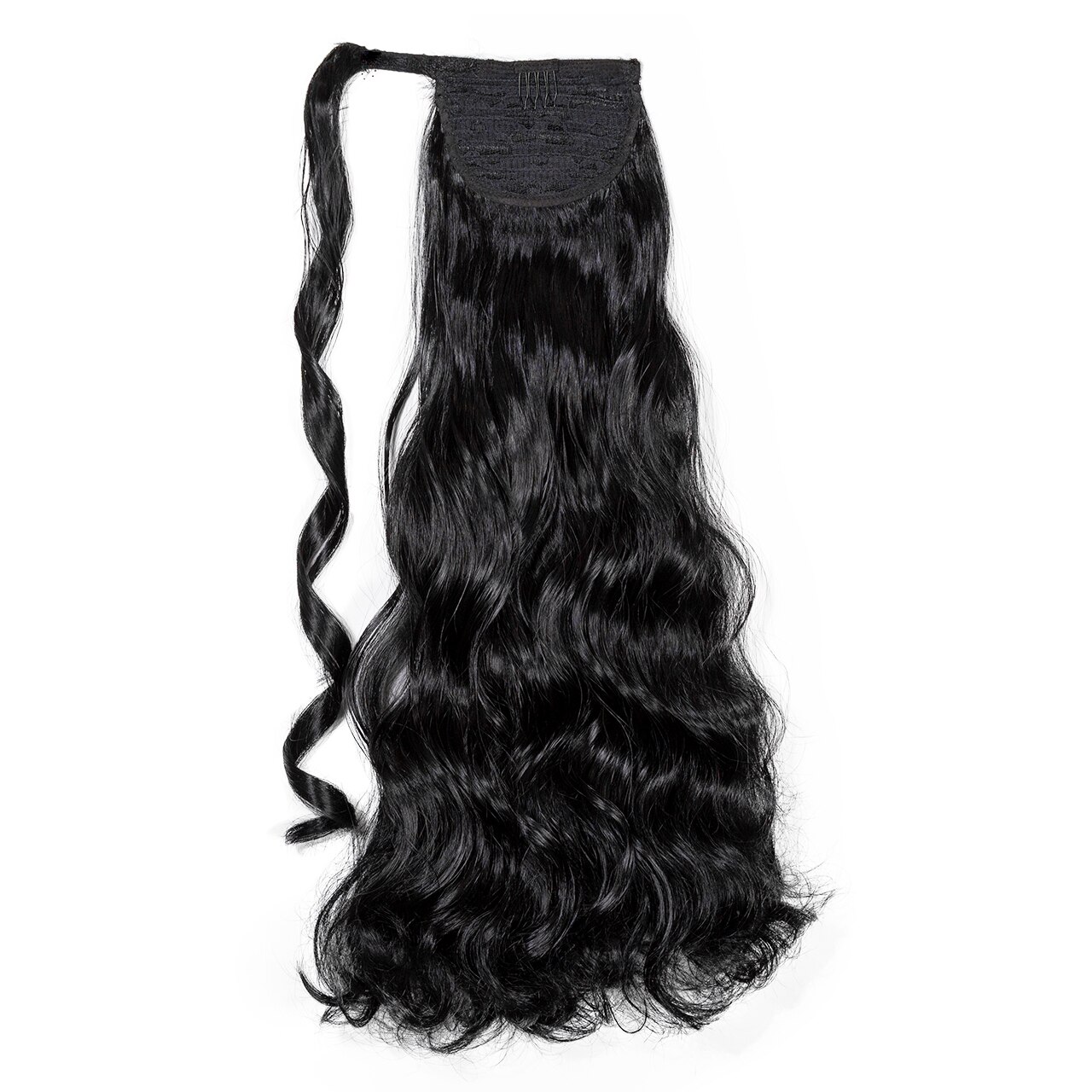 Extensie par coada Hair2heart, Par sintetic, Ondulat, Negru - eMAG.ro