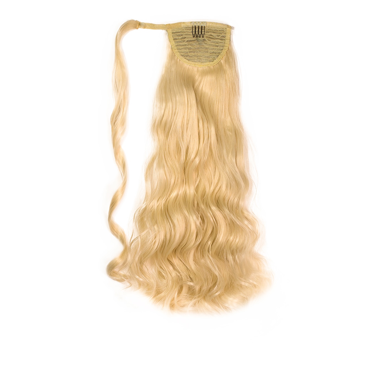 Extensie par coada Hair2heart, Par sintetic, Ondulat, Blond auriu - eMAG.ro