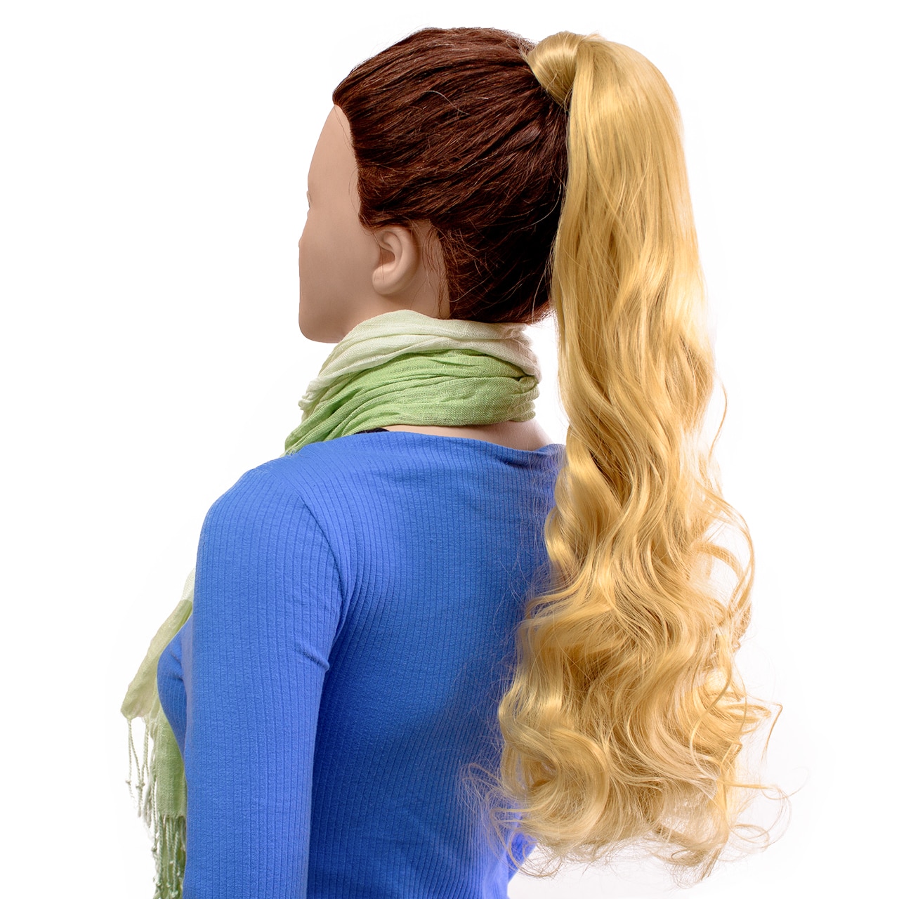 Extensie par coada Hair2heart, Par sintetic, Ondulat, Blond auriu - eMAG.ro