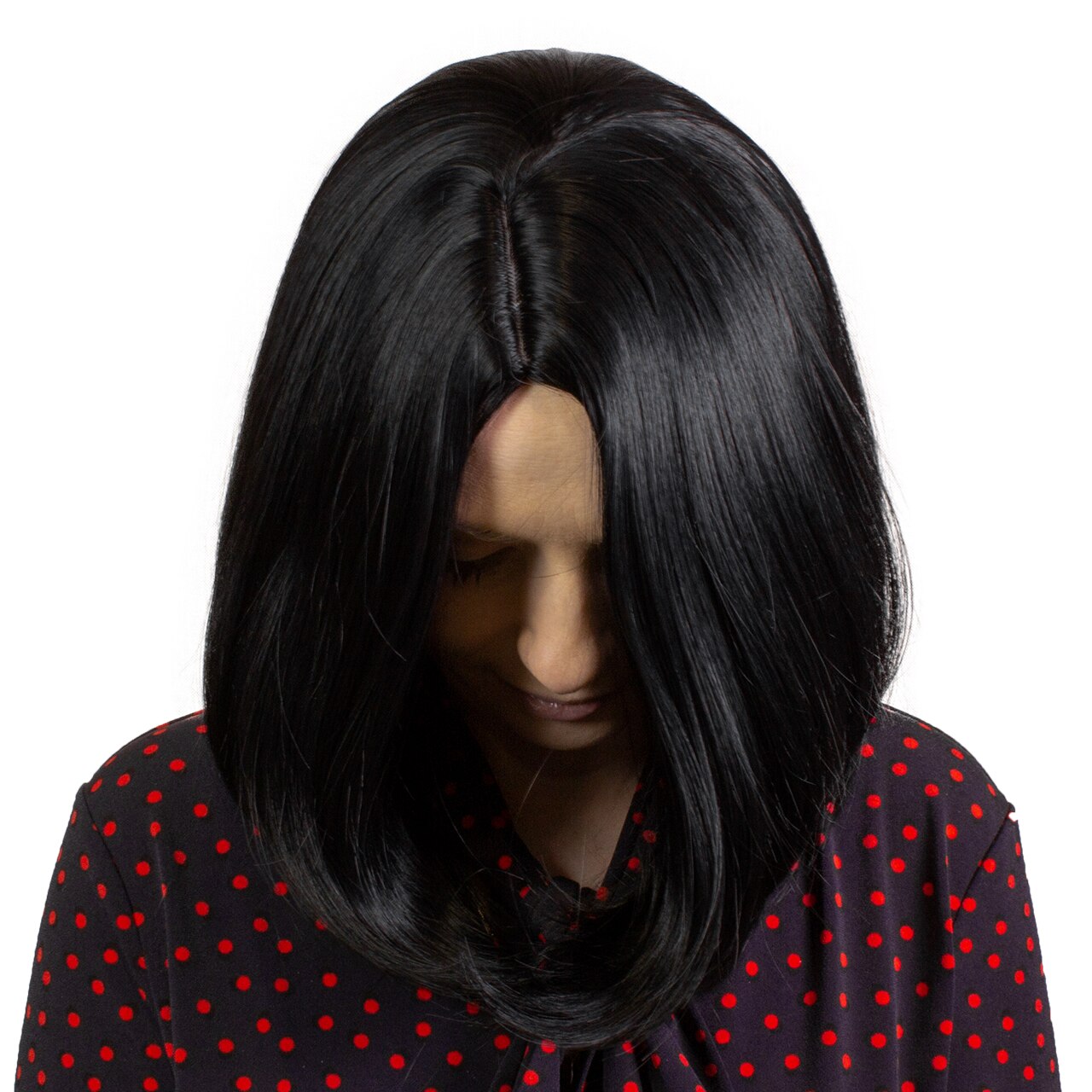 Peruca Hair2heart, Bob lung, Par sintetic, Negru - eMAG.ro