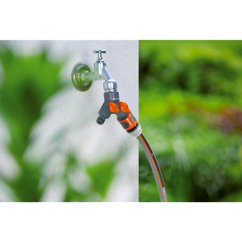 Distribuitor de apa cu 2 cai, Gardena, 0940-26, filet 33,3 mm (G 1 ...