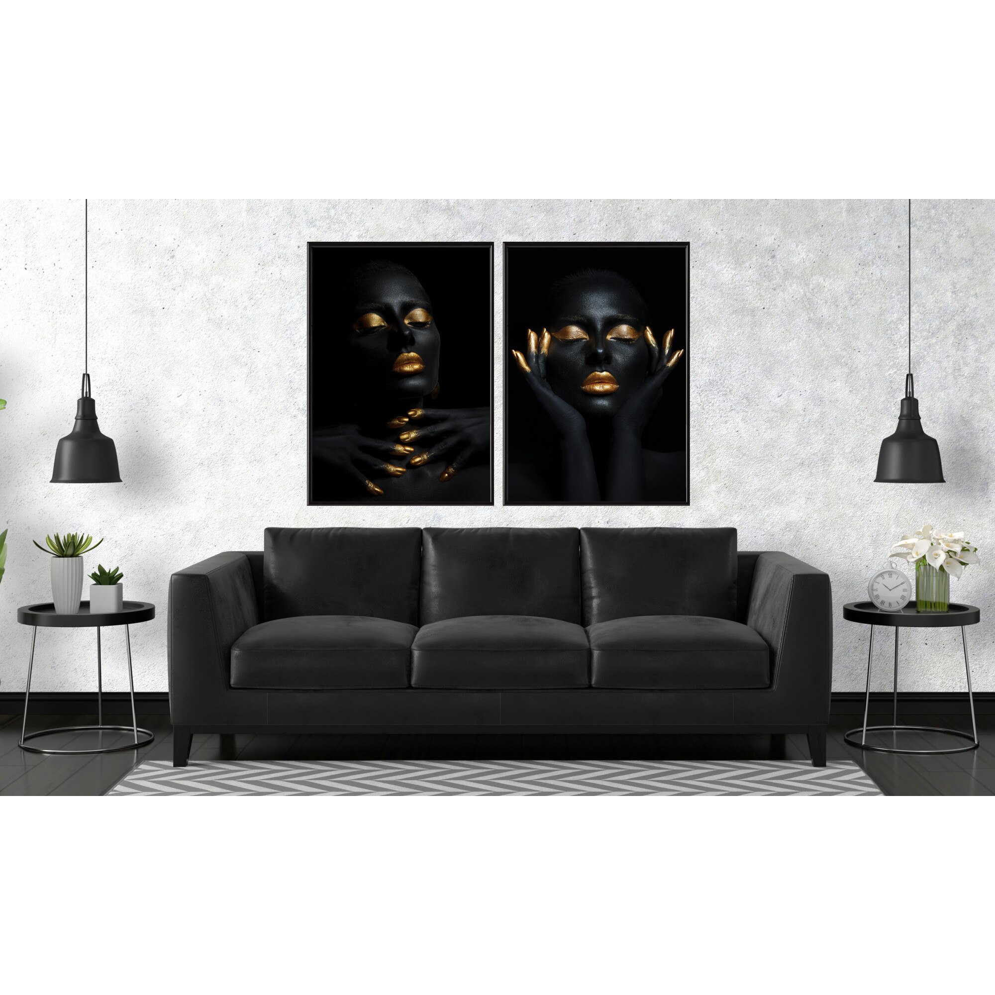 Set 2 tablouri inramate, Sublim Feminin, 70 x 50cm - eMAG.ro