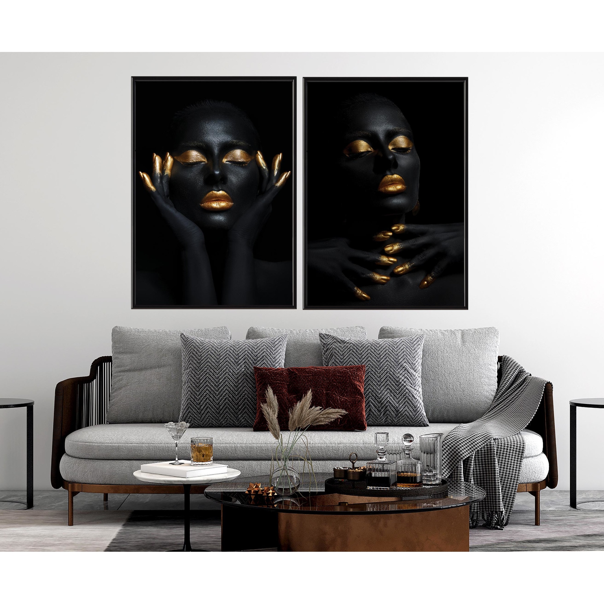 Set 2 tablouri inramate, Sublim Feminin, 70 x 50cm - eMAG.ro