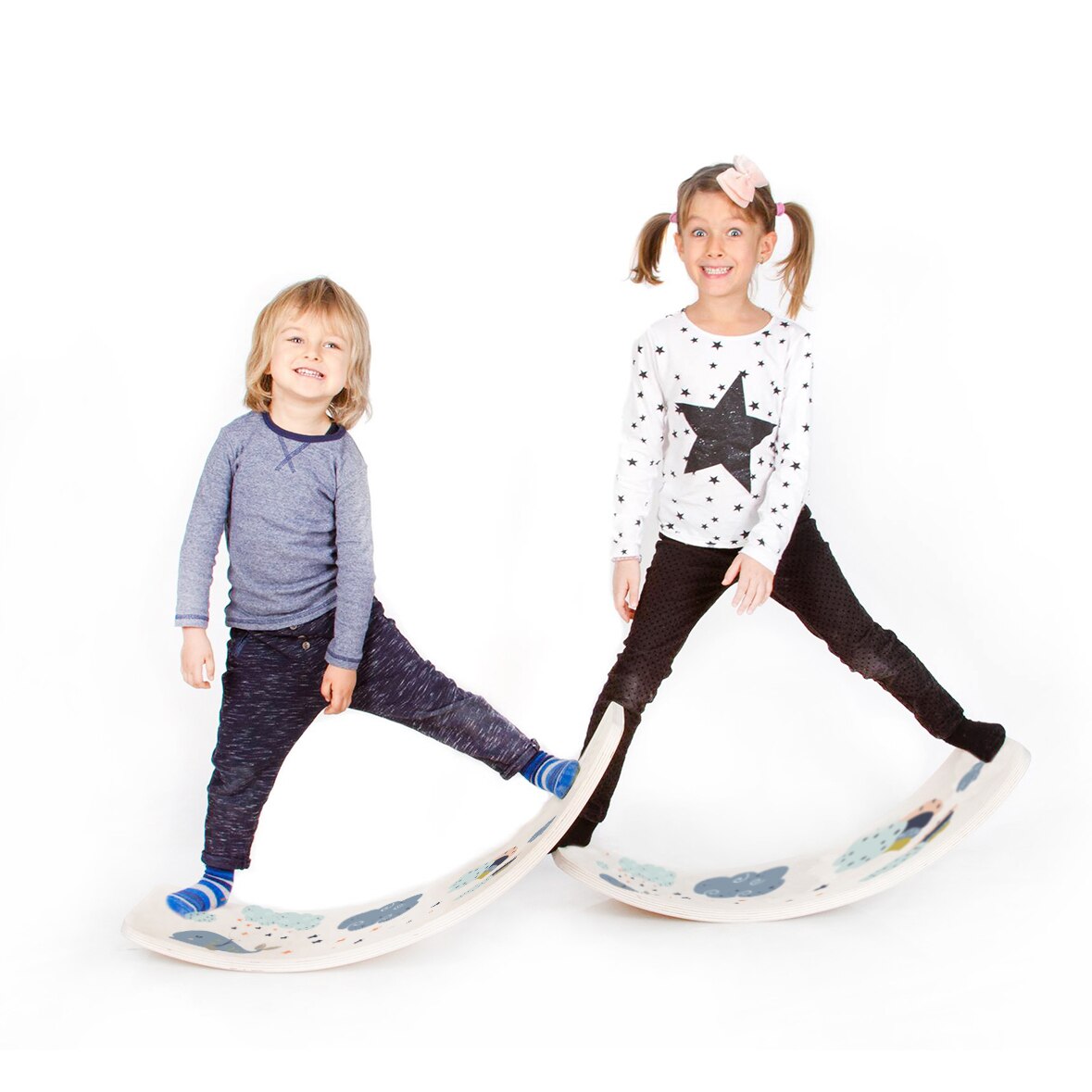 Детски баланс борд KidBoard, дизайн Планети, 84.5 х 28.5 х 1.2 см - eMAG.bg