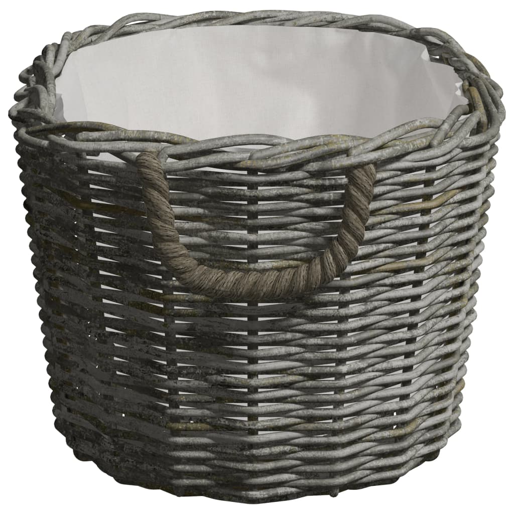 Cos lemne de foc vidaXL, Gri, 60 x 40 x 28 cm, 1.2 kg - eMAG.ro