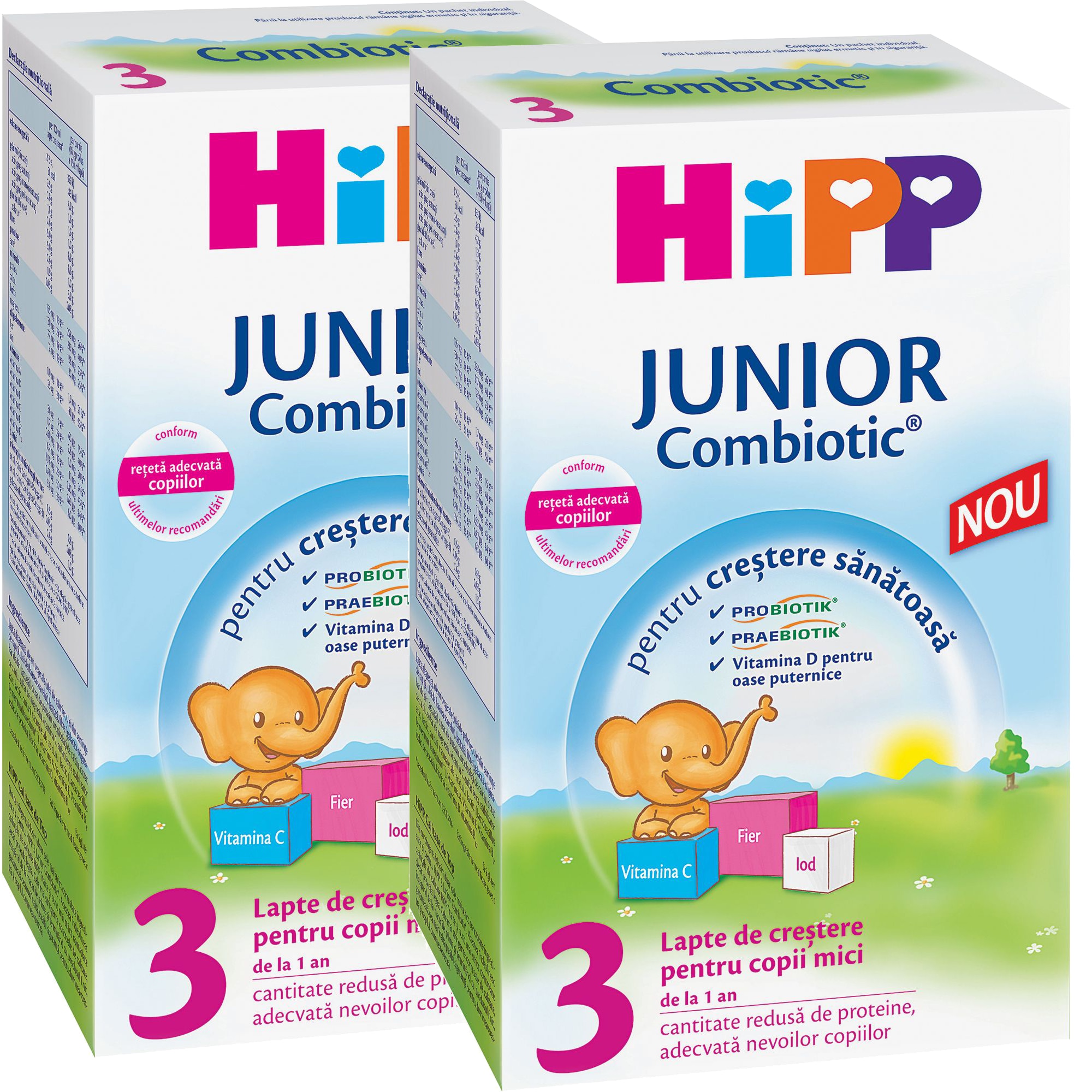 Pachet 2 X Lapte HIPP 3 Combiotic, pentru copii in crestere - eMAG.ro