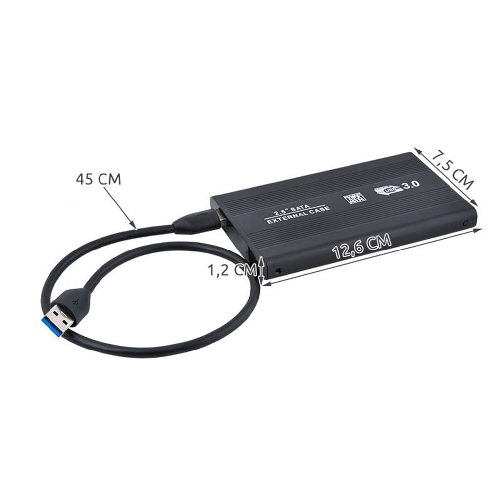Carcasa Rack HDD Extern 2,5”, USB 3.0, Cablu Si Husa Protectie Incluse ...