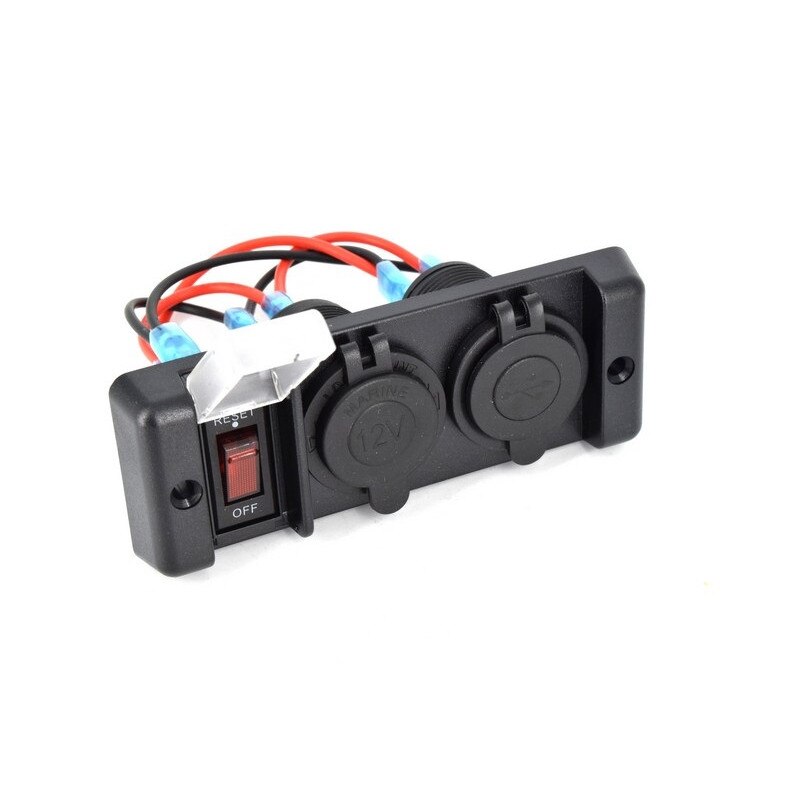 Panou intrerupator auto cu mufa bricheta si USB 12V - eMAG.ro