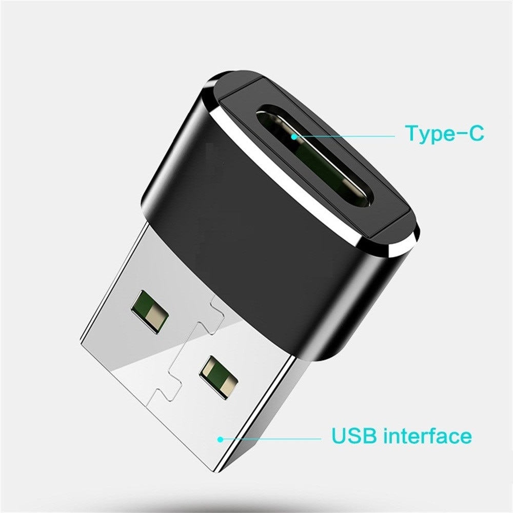 Adaptor USB la USB-C, Negru, YULMI - eMAG.ro