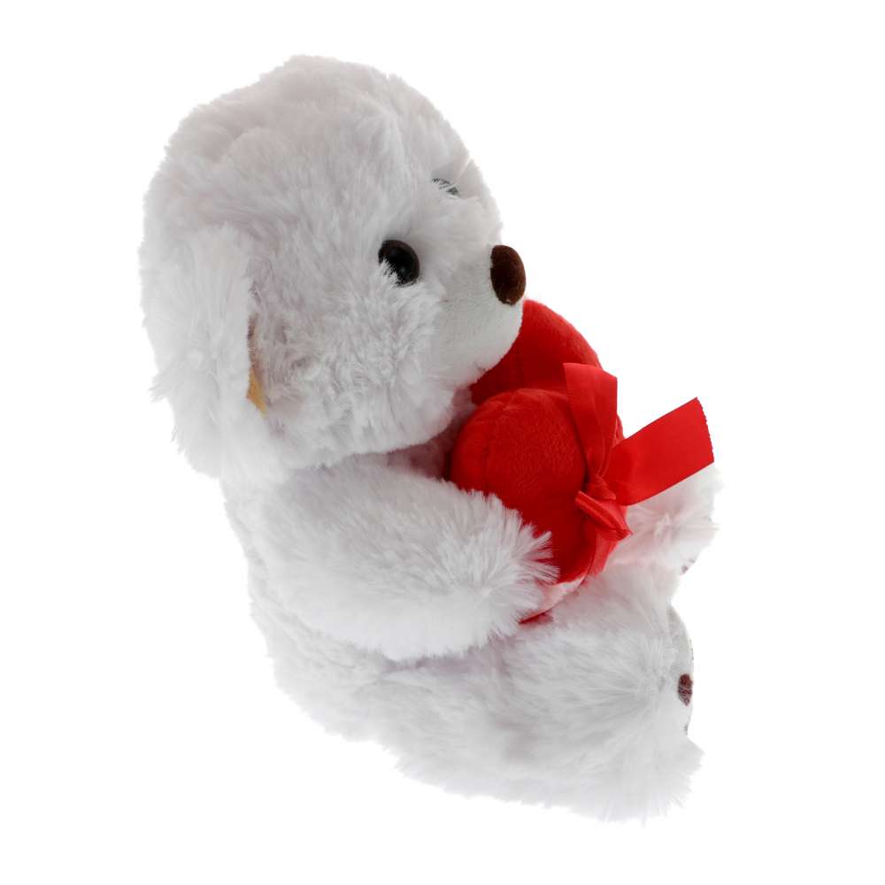 Ursulet plus alb cu inima rosie 20 cm - eMAG.ro
