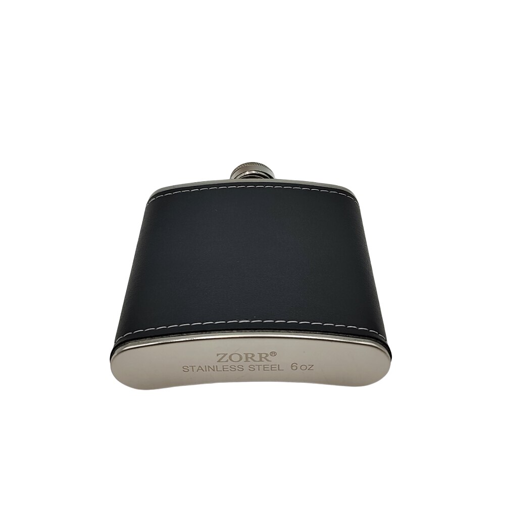 Plosca Inox, Zorr, invelis piele negru, 177 ml, 600409-M6 - eMAG.ro