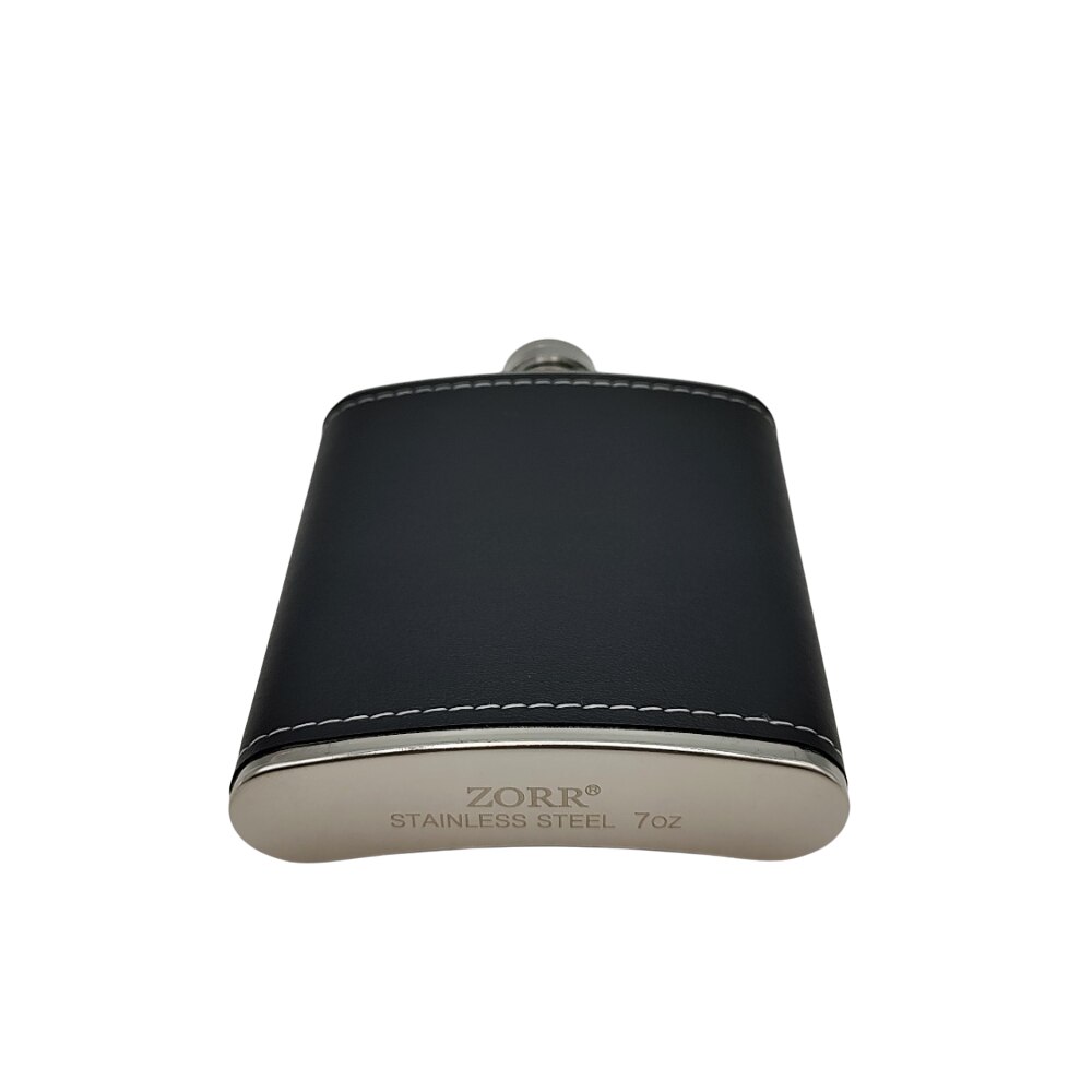Plosca Inox, Zorr, invelis piele negru, 207 ml, 600409-M7 - eMAG.ro