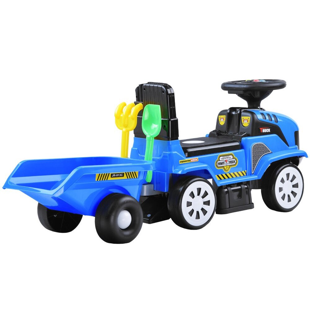 Kék színű traktor pótkocsival - eMAG.hu