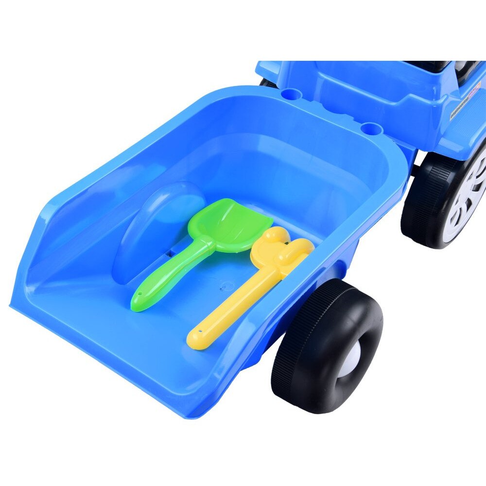 Set Tractor/remorca/lopatica/grebla pentru copii, Jokomisiada, Plastic ...