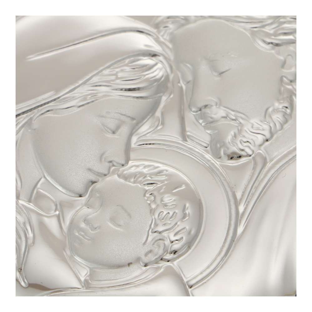 Iconita rotunda sfanta familie argintata 9 cm - eMAG.ro