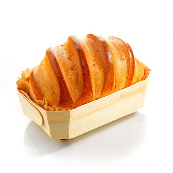 Forma pentru copt cozonac, din lemn cu foita, 18,5x11,5x6 cm, 350g ...