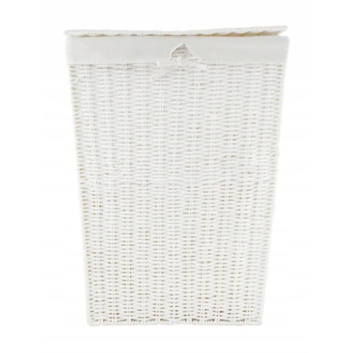 Cos de rufe Sepio, Ratan, 81 L, cu capac, alb - eMAG.ro