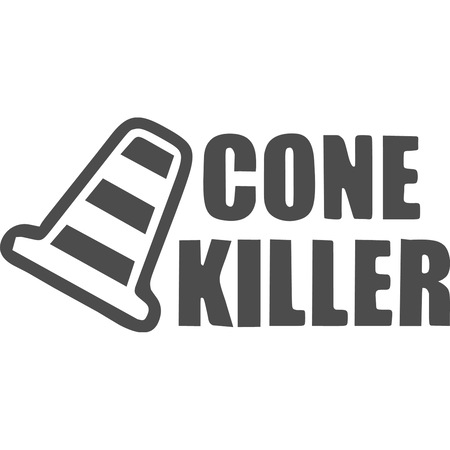 Sticker auto ''Cone killer'', 15x7cm, Gri - eMAG.ro