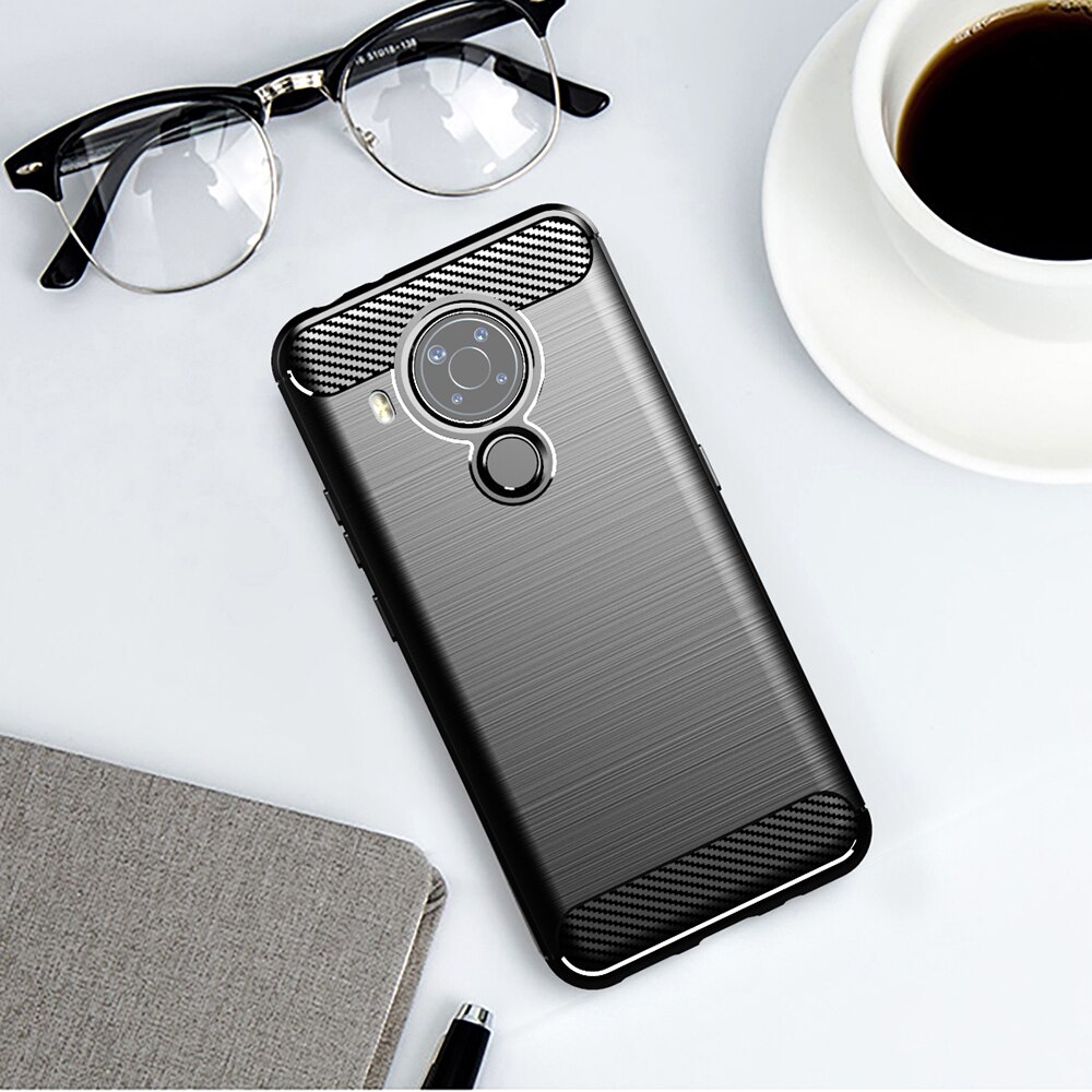 Капак за Nokia 5.4, Atlantic - Carbon Silicone Anti-Shock, черен - eMAG.bg