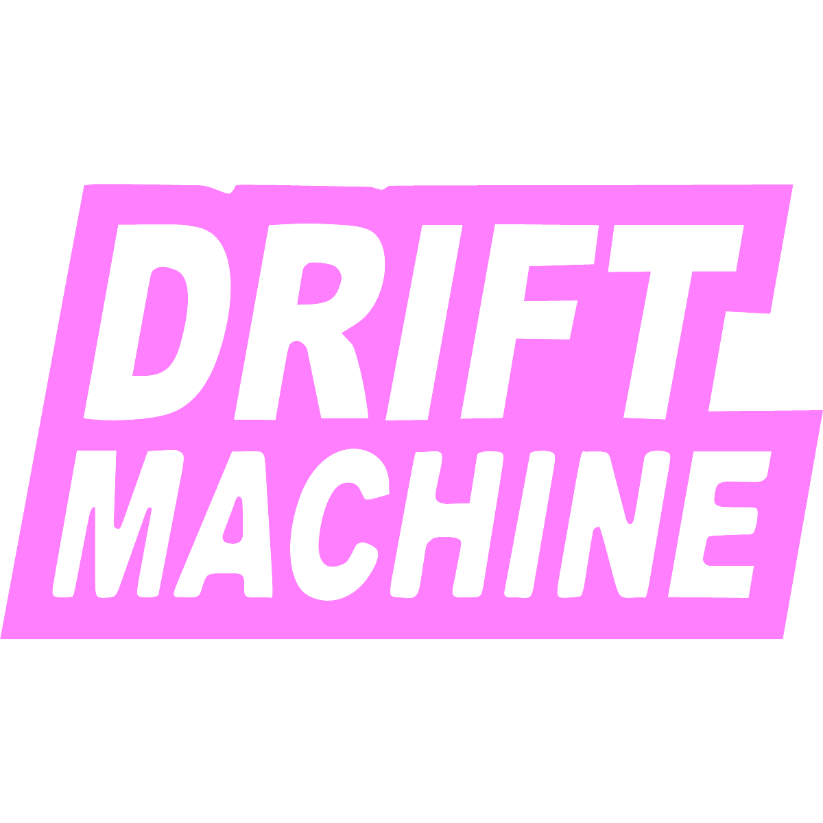 Sticker auto ''Drift machine'', 16x9 cm, Roz - eMAG.ro