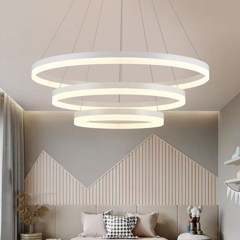 Lustra LED Tip Pendul RFAN, Model 3343-3, cu Telecomanda, 3 Tipuri de ...