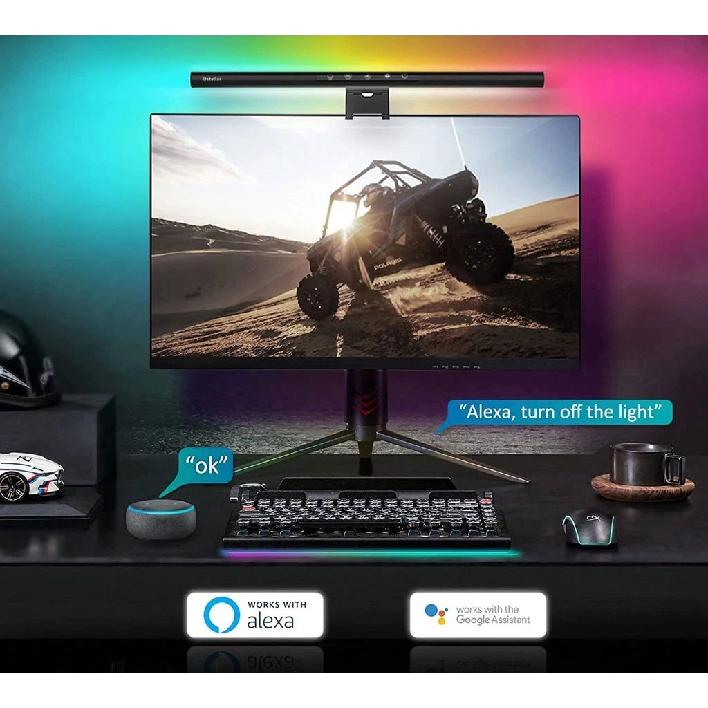 Lampa LED RGBIC pentru monitor Ustellar, Wi-Fi, 10W, Touch Control ...