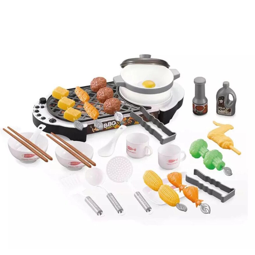 Set interactiv pentru copii, Barbeque cu Lumini si Sunete, 69 accesorii ...