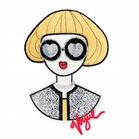 Petic Textil, Little Angel, Fata, inimi in ochi, paiete, Galben, 18 cm ...