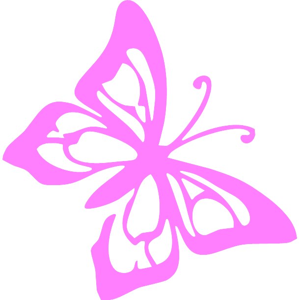 Sticker auto ''Fluture'', 15x15 cm, Roz - eMAG.ro