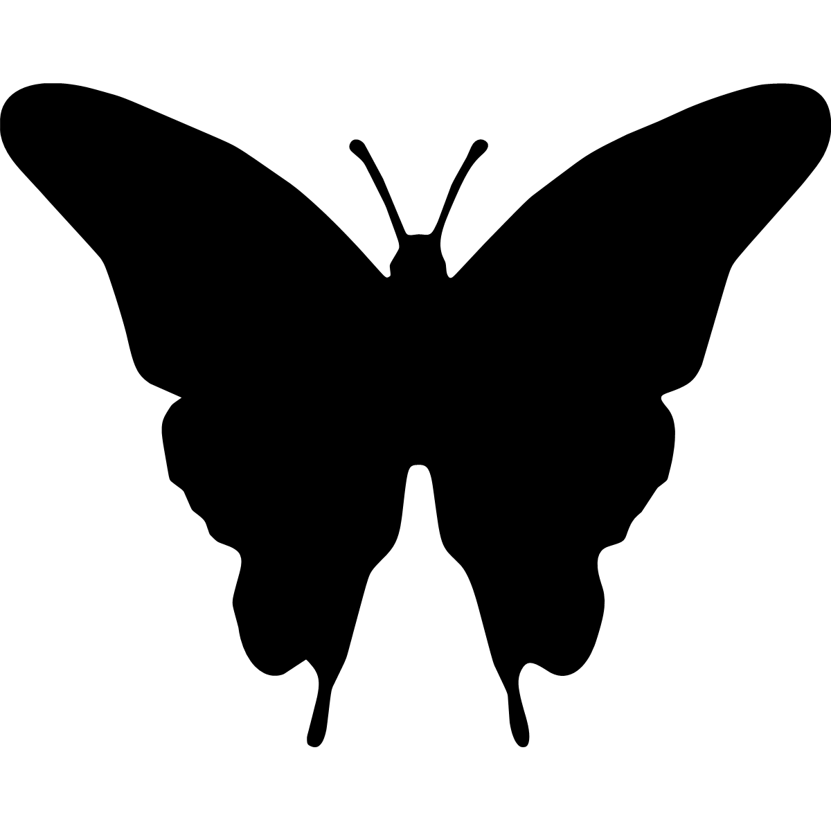 Sticker auto ''Fluture v2'', 15x12 cm, Negru - eMAG.ro