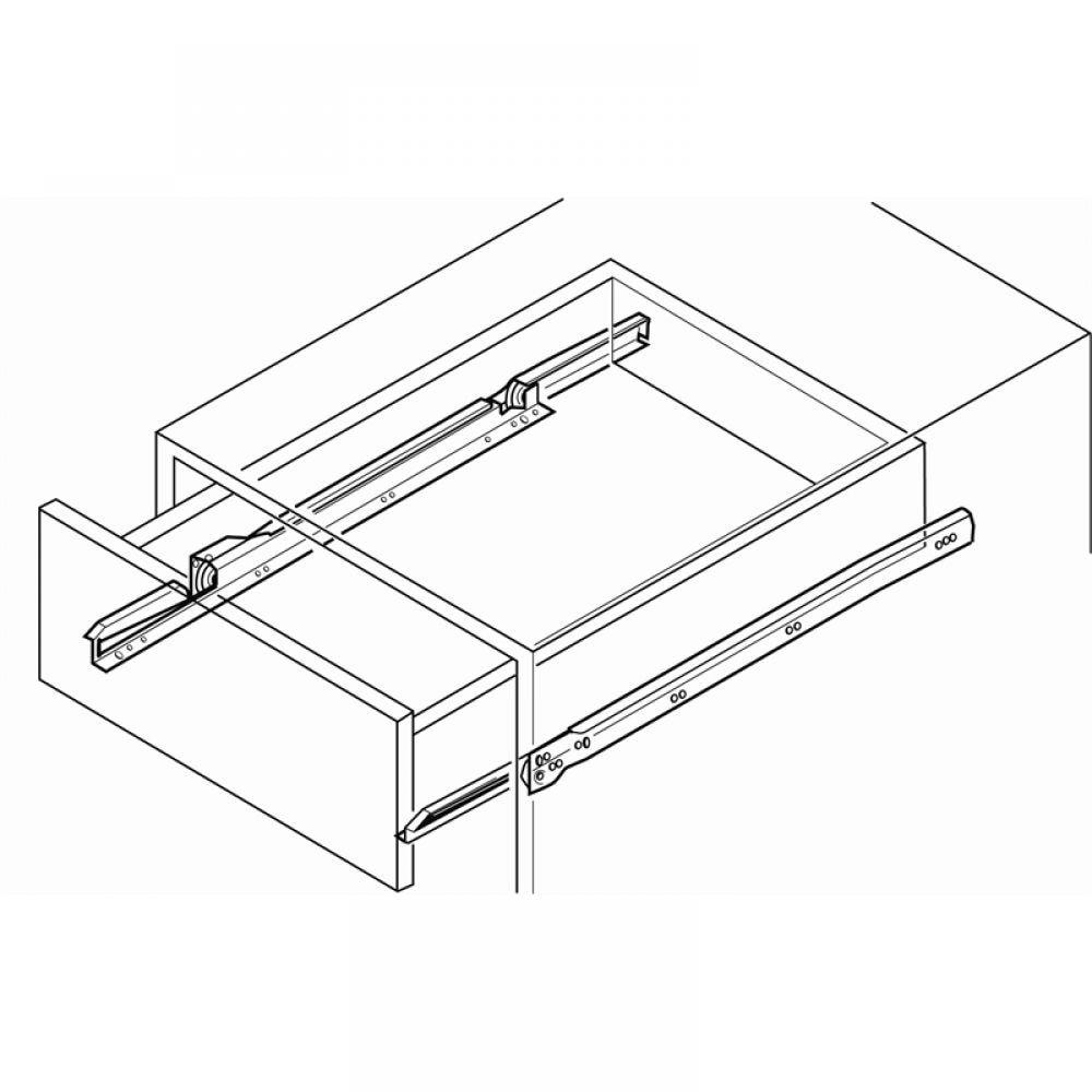 Set sina sertar cu rola 550 mm Negru Easy-Fix - eMAG.ro