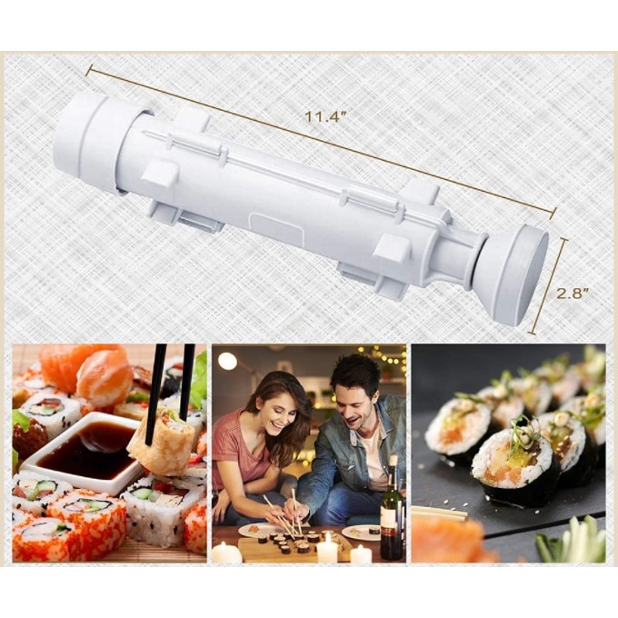 Instrument pentru preparare sushi, EVNC, Sushi Roller Kit, alb - eMAG.ro