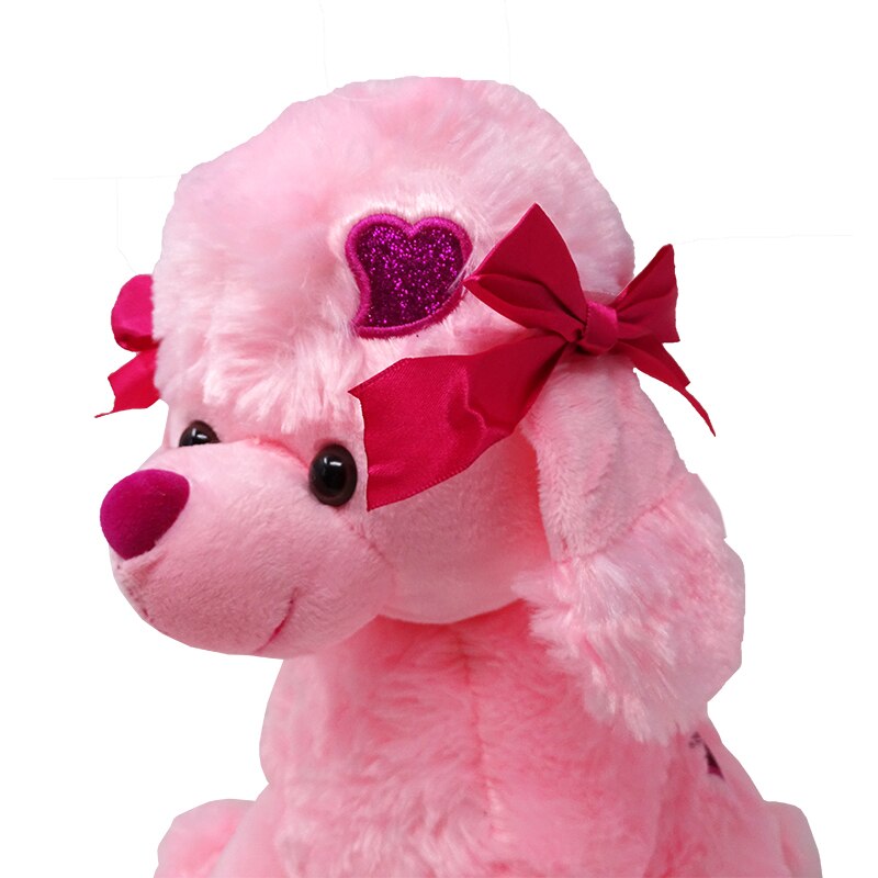 Catel de Plus cu Fundita, Pudel, Roz, 31 cm - eMAG.ro