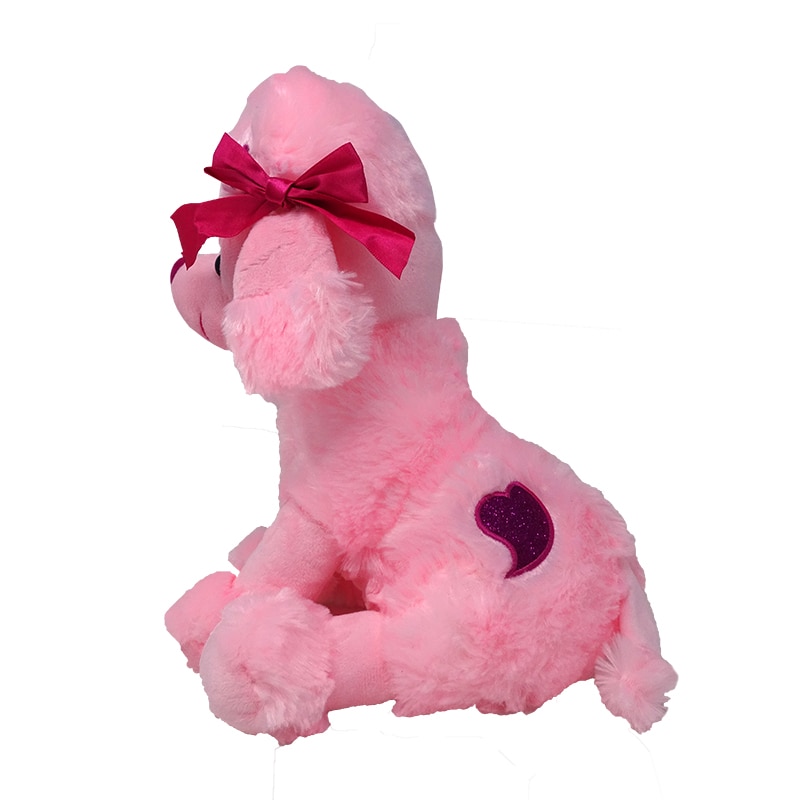 Catel de Plus cu Fundita, Pudel, Roz, 31 cm - eMAG.ro