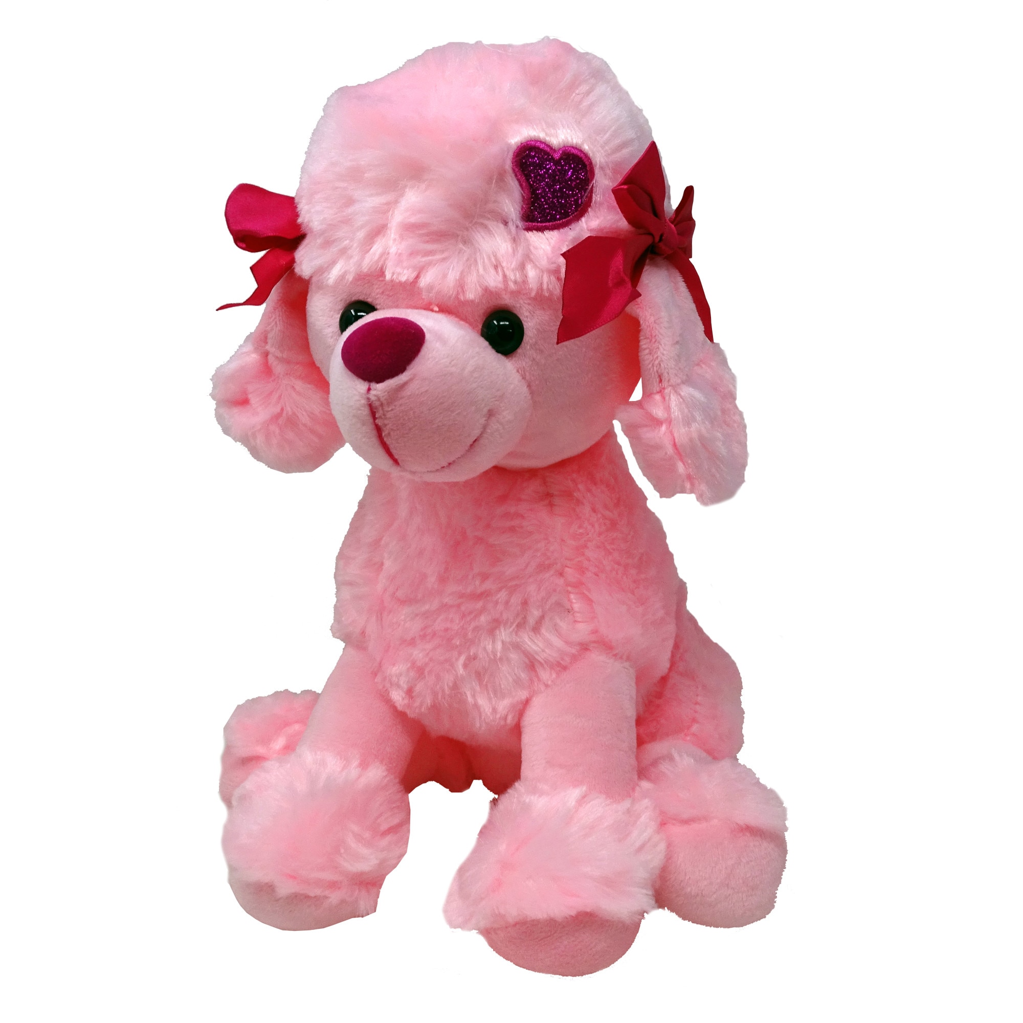 Catel de Plus cu Fundita, Pudel, Roz, 31 cm - eMAG.ro