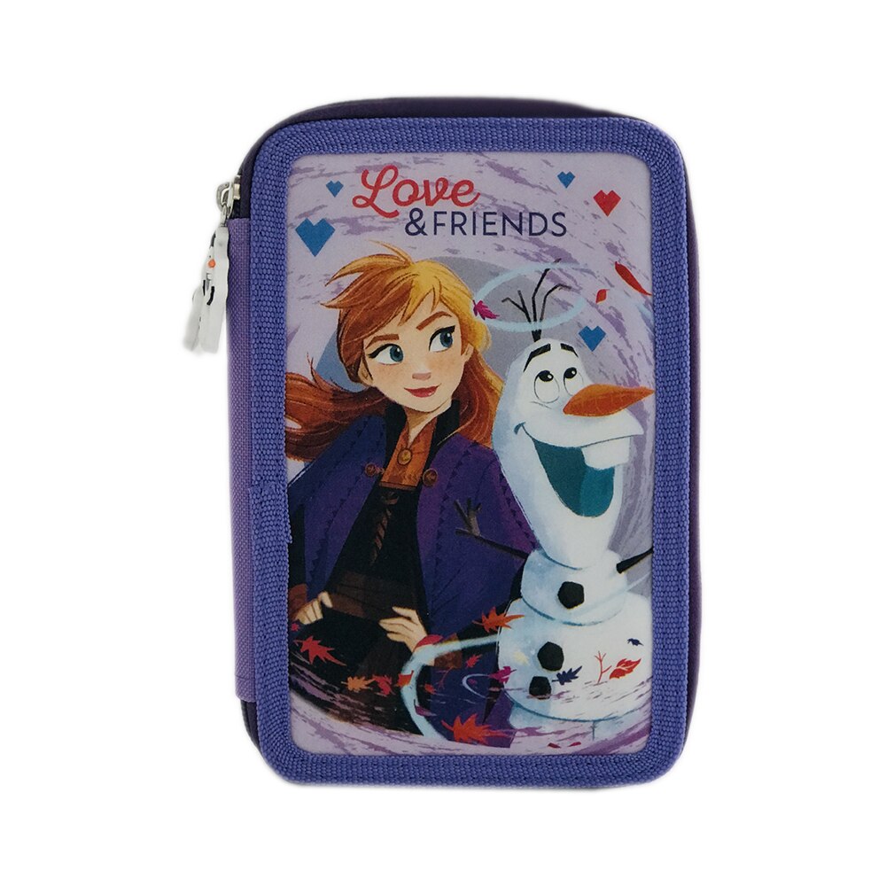 Penar 3 fermoare, 3 compartimente Frozen, dimensiuni 21X14X6.5cm - eMAG.ro